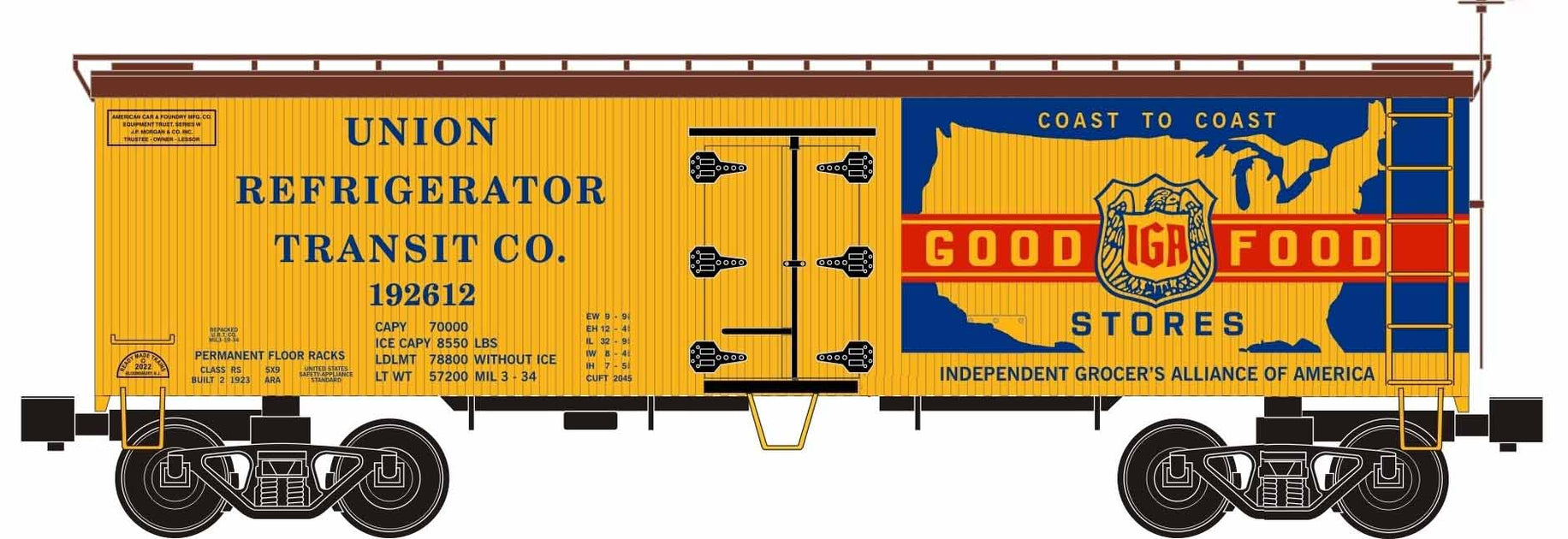 Ready Made Trains (RMT) 86199-262 O Scale 36' Wood Side Reefer Car Iga ...