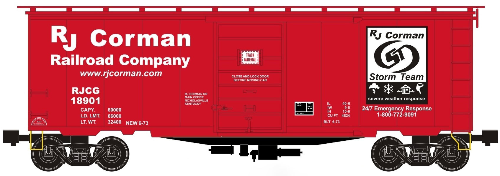 Ready Made Trains (RMT) 9649921 O Gauge Boxcar RJ Corman — White Rose ...