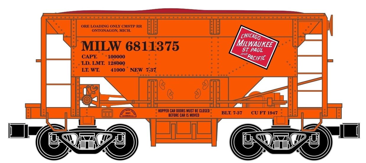 Ready Made Trains (RMT) 9671621 O Gauge Ore Car Milwaukee Road MILW ...