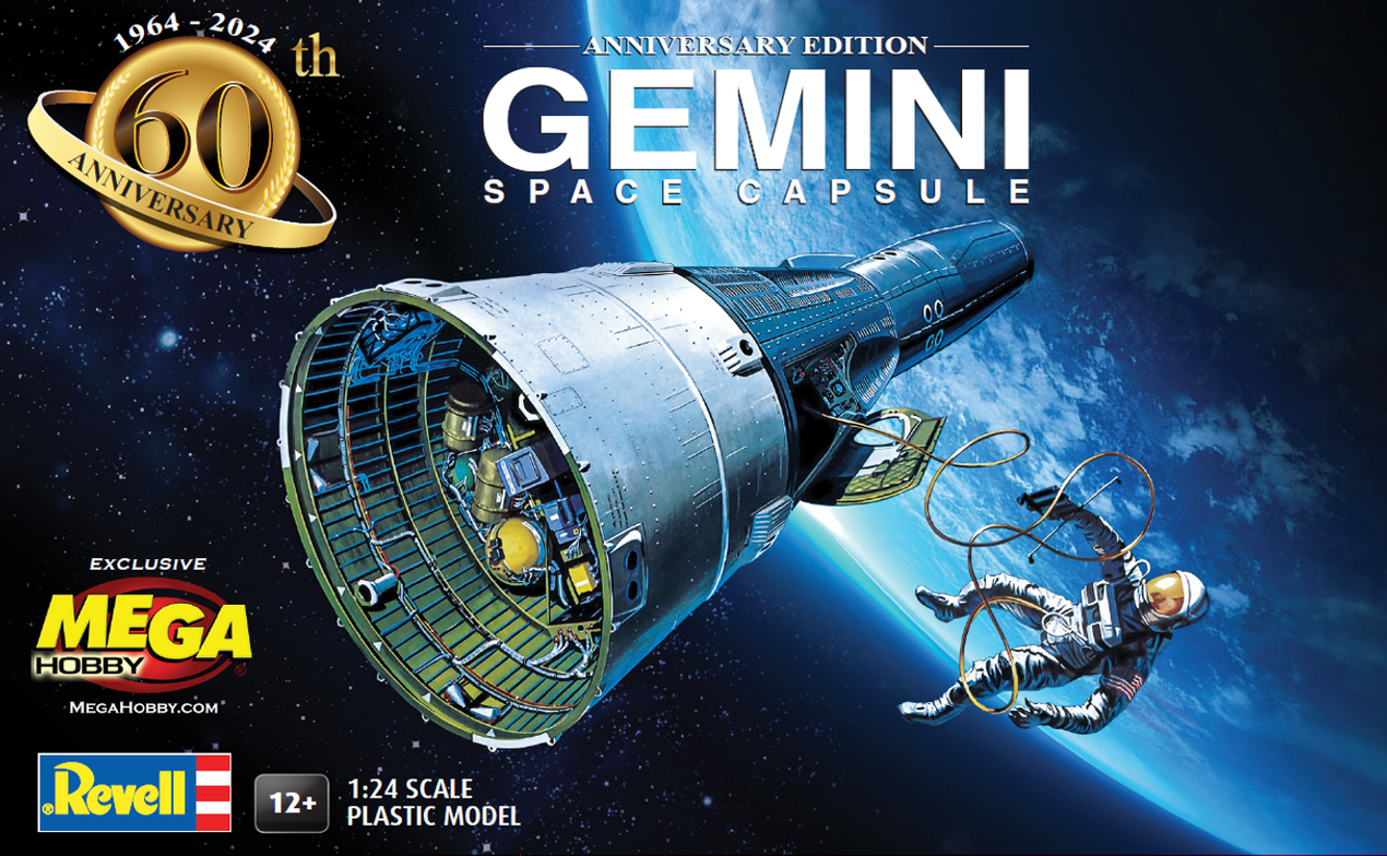 Revell 3705 1/24 Gemini Space Capsule 60th Anniversary Edition Limited ...
