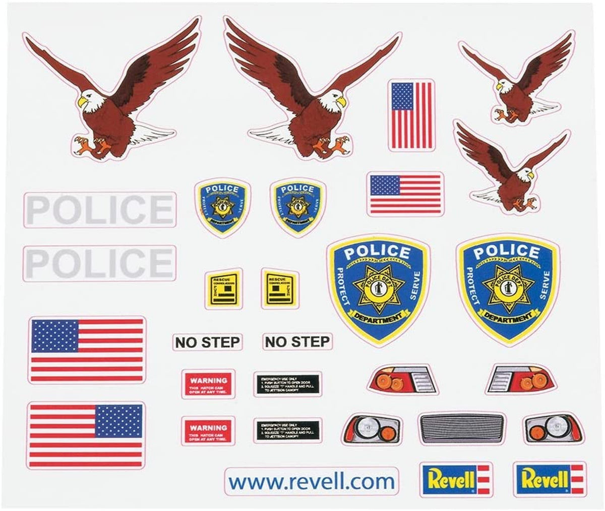 Revell 8682 BSA Pinewood Derby Decal Set J (Police) — White Rose Hobbies