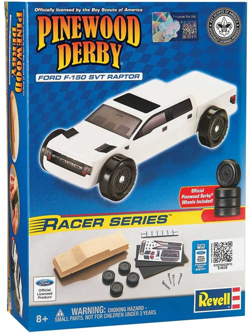 Revell 9418 BSA Pinewood Derby Ford F-150 SVT Raptor Racer Kit — White ...