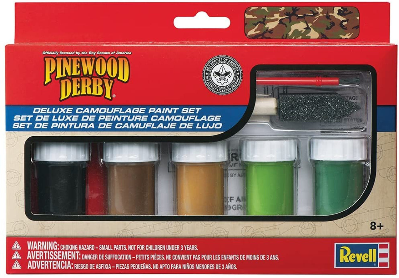 Revell 9425 BSA Pinewood Derby Deluxe Paint Set Camouflage — White Rose ...