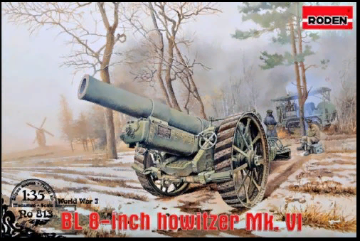 Roden 813 1/35 British BL-8 8 Inch Howitzer MK VI Gun Model Kit — White ...