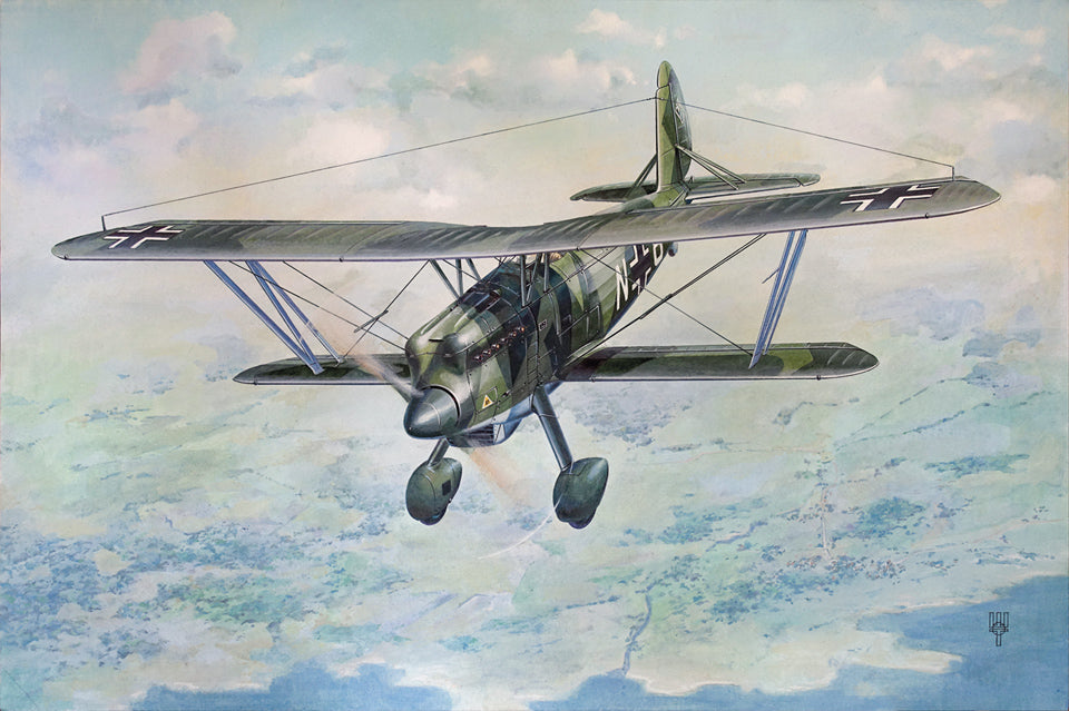 Roden Models 454 1/48 Arado Ar 68F Bi-Plane Model Aircraft Kit — White ...