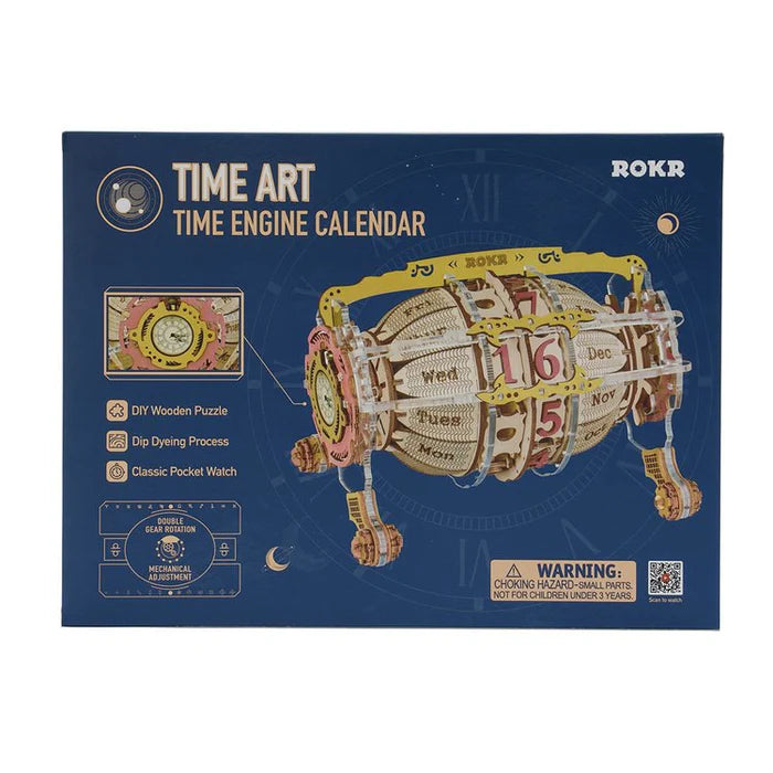 ROKR LC801 Time Art 3D Wooden Puzzle - Time Engine Calendar — White ...