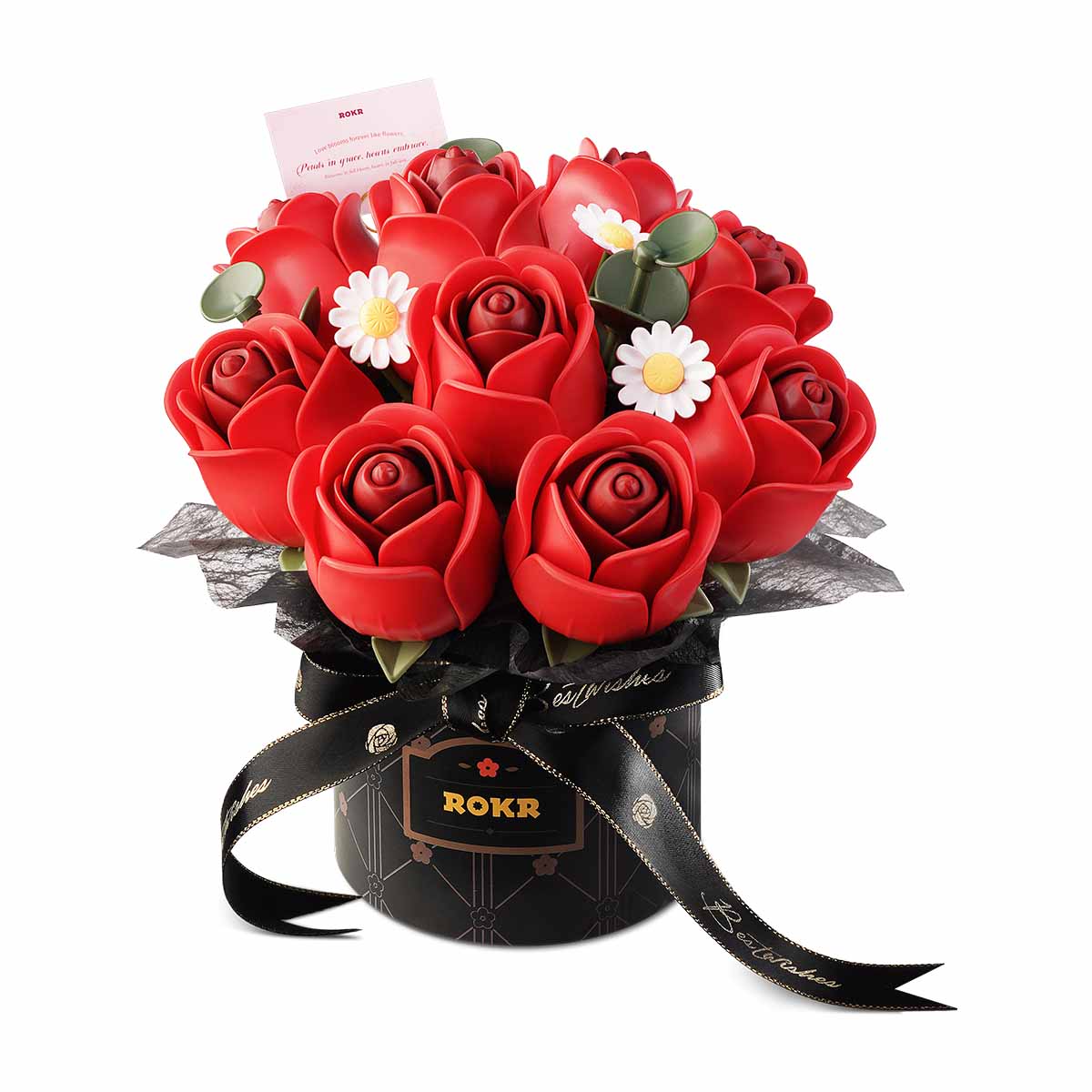 Rolife AF02J DIY 3D Puzzle - Red Rose Bouquet — White Rose Hobbies