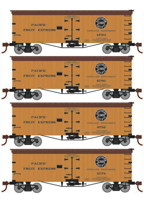 Roundhouse 1002 HO Scale 36' Wood Reefer Pacific Fruit Express PFE 4-P ...