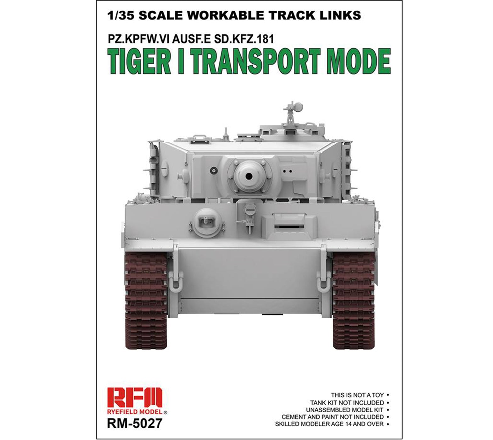 Ryefield Models 5027 1/35 Workable Track Links for Tiger I Transport M ...