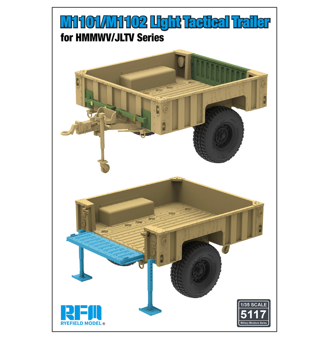 Ryefield Models 5117 1/35 M1101/M1102 Light Tactical Trailer for HMMWV ...