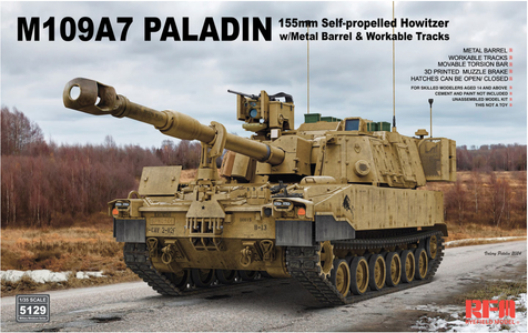 Ryefield Models 5129 1/35 M109A7 Paladin Self-Propelled Howitzer Model ...