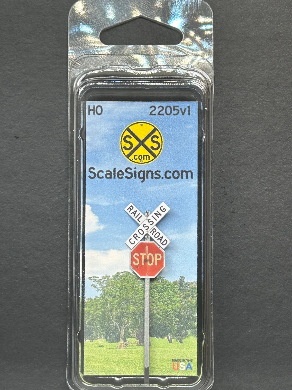 ScaleSigns HO-2205-v1 HO Scale New Crossbucks and with Rusty 30" Stop ...