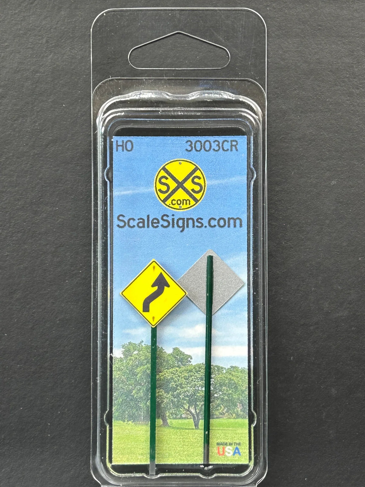 ScaleSigns HO-3003CR HO Scale Right Reverse "S" Curve Sign (2 Pack ...