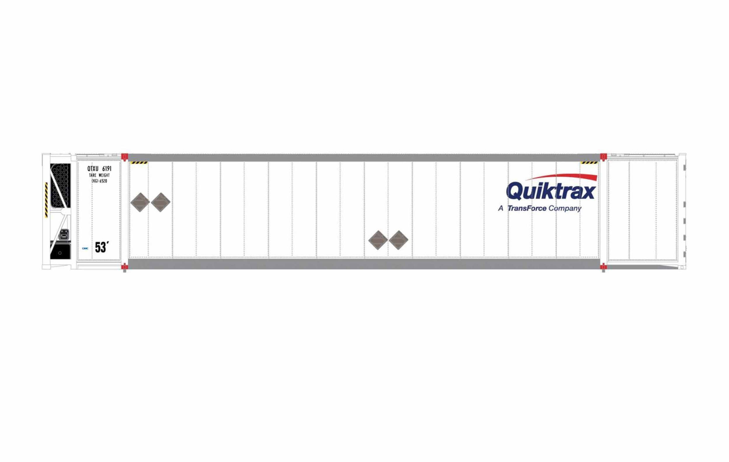 ScaleTrains 10497 HO Scale CIMC 53' Reefer Container Quixtrax QTXU 622 ...