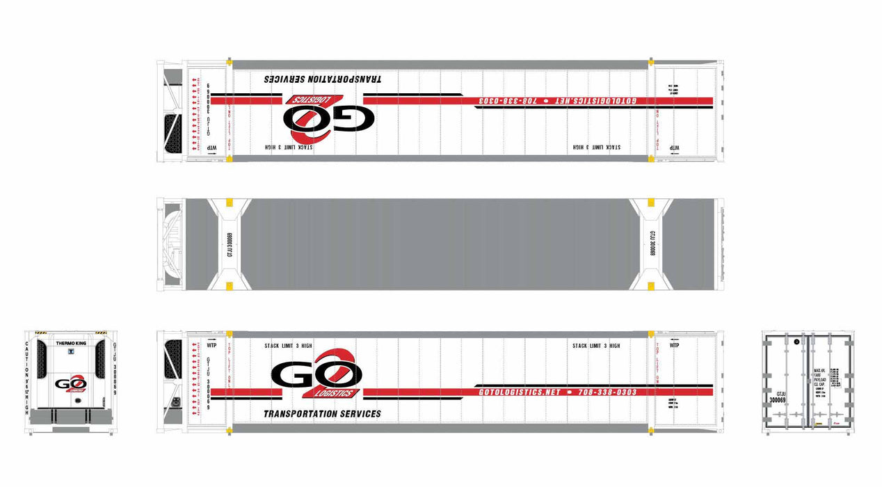 ScaleTrains 11705 HO Scale CIMC 53' Reefer Container Go 2 Logistics GT ...