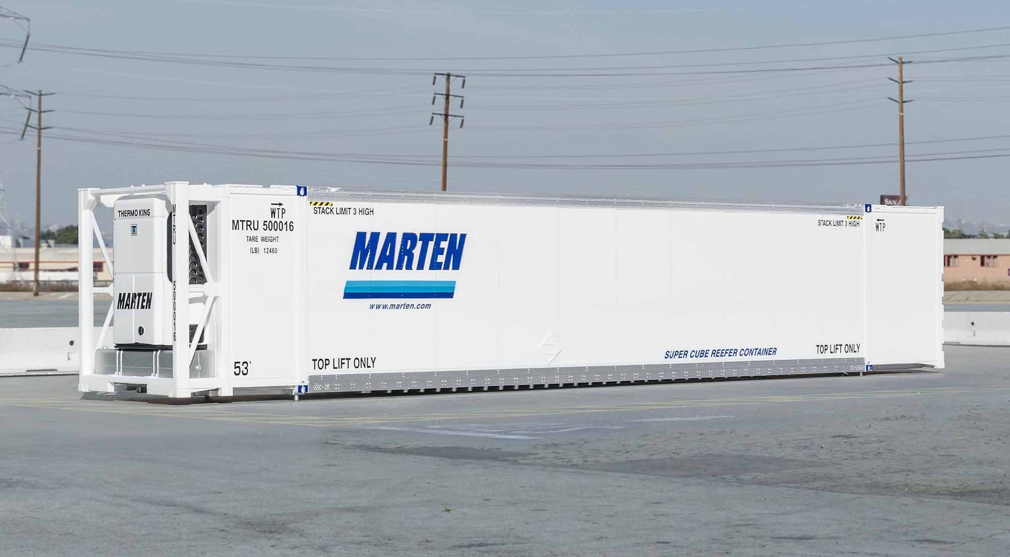 ScaleTrains 11736 HO Scale CIMC 53' Reefer Container with Sound Marten ...