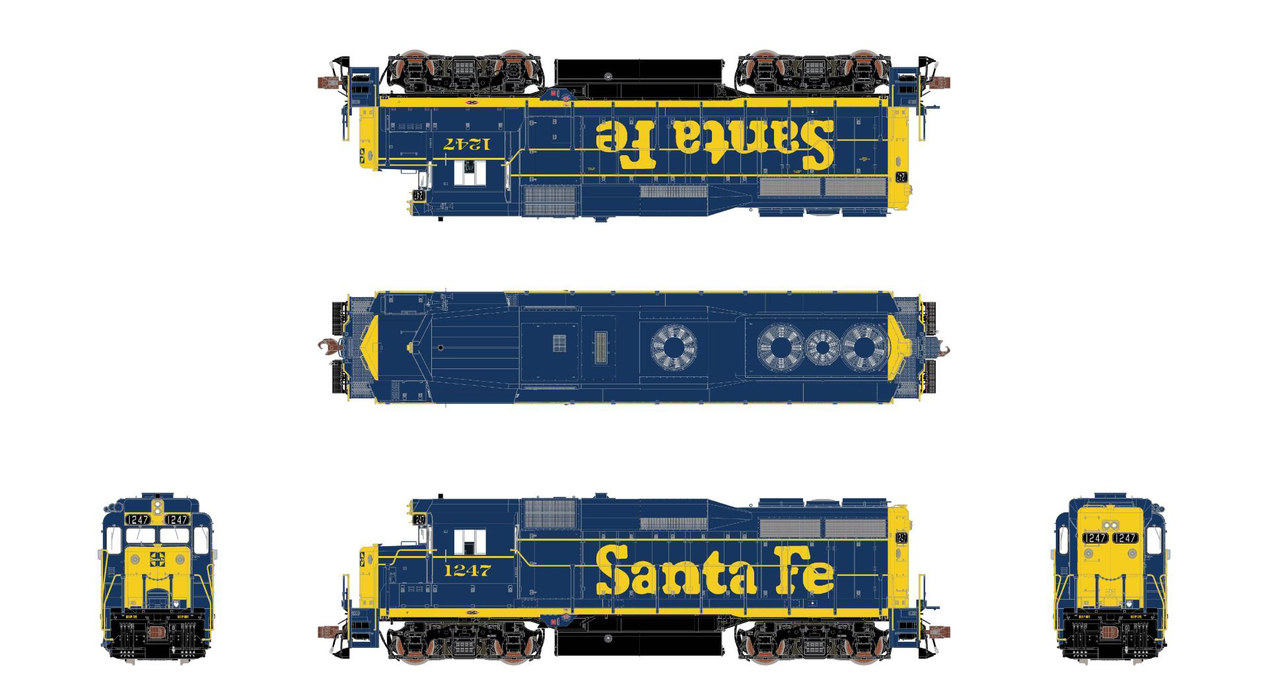 ScaleTrains Rivet 39191 HO Scale EMD GP30 Santa Fe "Pinstripe" ATSF 12 — White Rose Hobbies