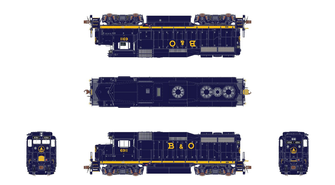 ScaleTrains Rivet 39206 HO Scale EMD GP30 Baltimore & Ohio B&O 6963 — White Rose Hobbies