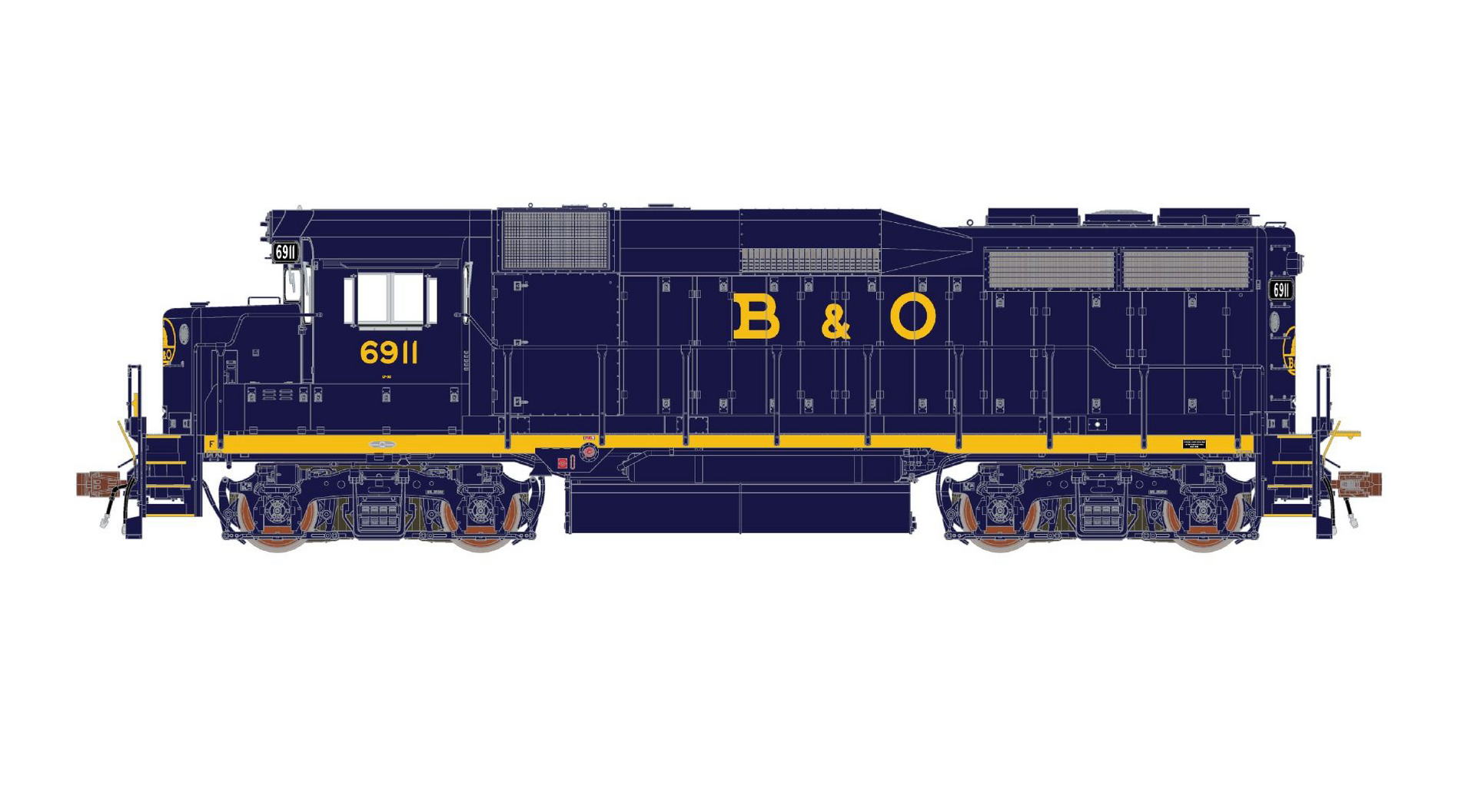 ScaleTrains Rivet 39208 HO Scale EMD GP30 Baltimore & Ohio B&O 6974 ...