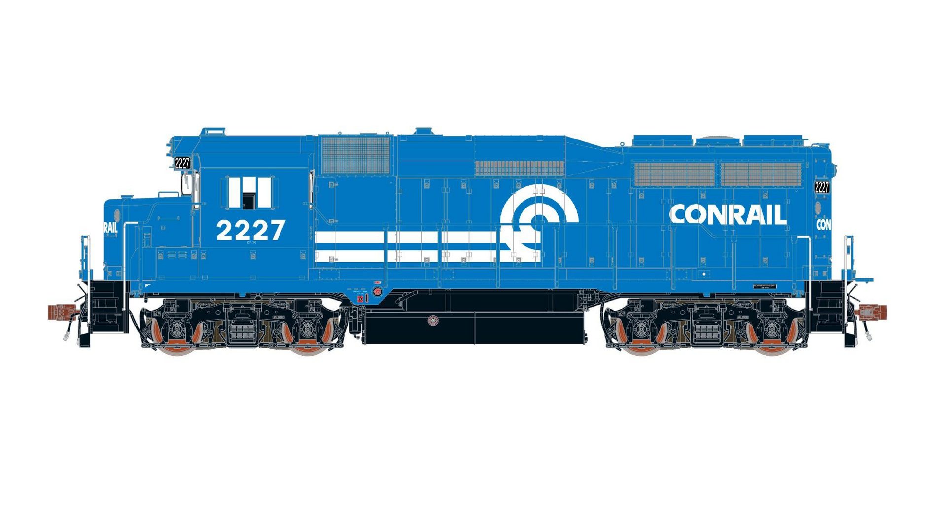 ScaleTrains Rivet 39227 HO Scale EMD GP30 Conrail CR 2227 DCC LokSound — White Rose Hobbies