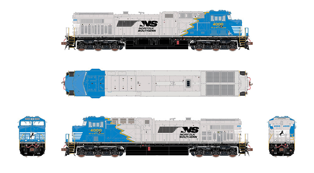 ScaleTrains 39883 HO Scale GE AC44C6M Norfolk Southern “Sonic Bonnet” — White Rose Hobbies
