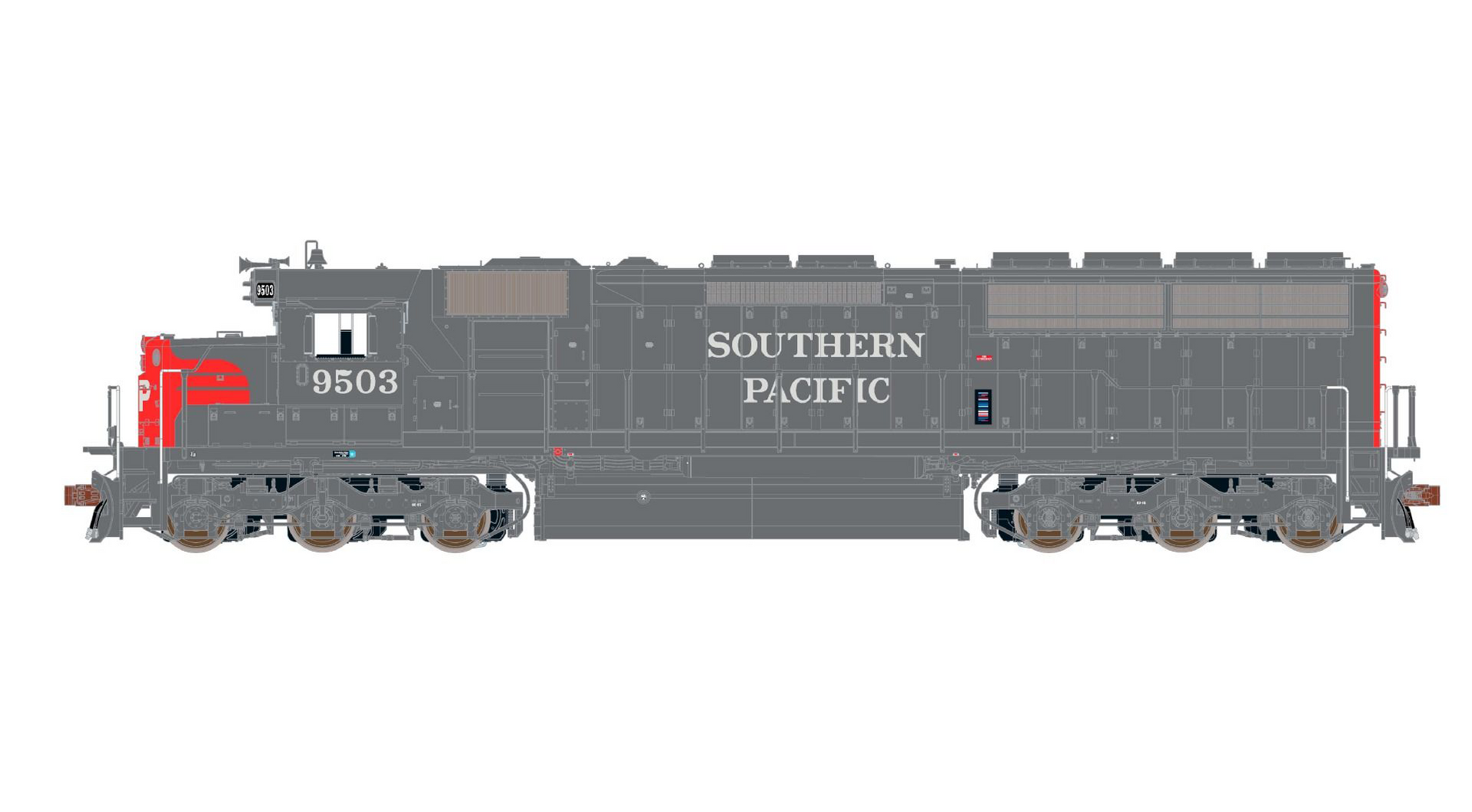 ScaleTrains Museum Quality 70097 HO Scale EMD SD45X Southern Pacific ...