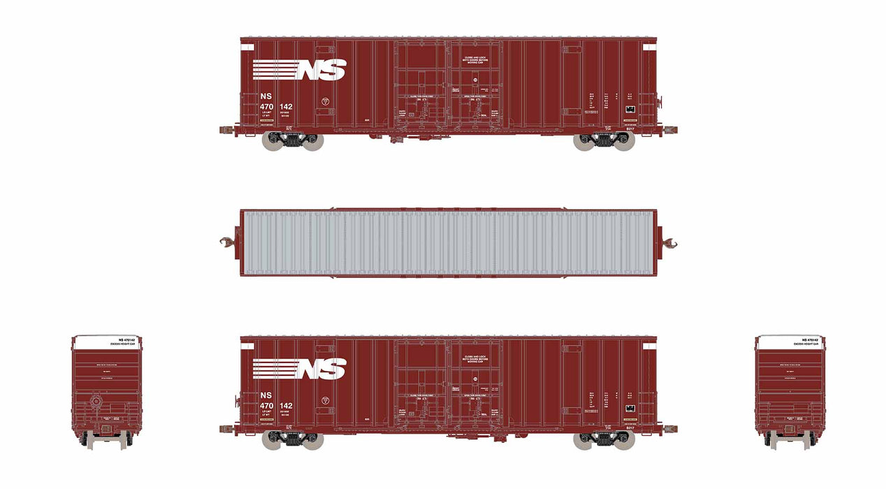 ScaleTrains Operator 11882 HO Scale Trinity 60' 7500 8' Double Plug Do ...