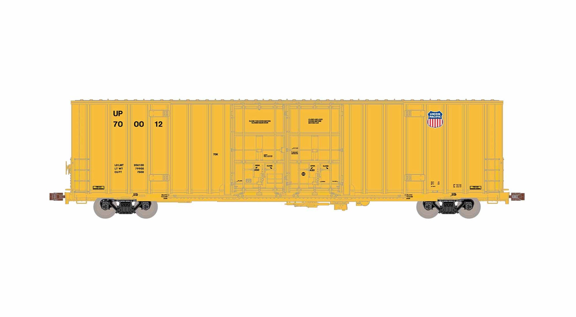 ScaleTrains Operator 11900 HO Scale Trinity 60' 7500 8' Double Plug Do ...