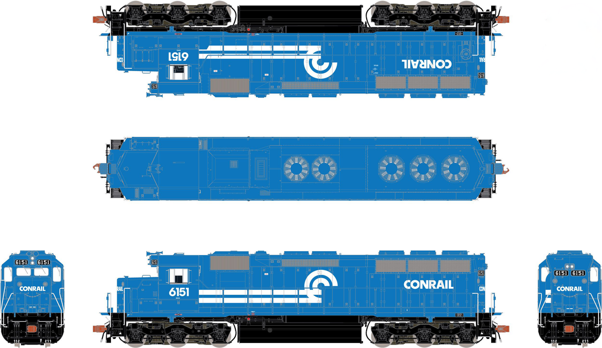ScaleTrains Rivet 32431 HO Scale EMD SD45 Conrail CR 6151 DCC Sound — White Rose Hobbies