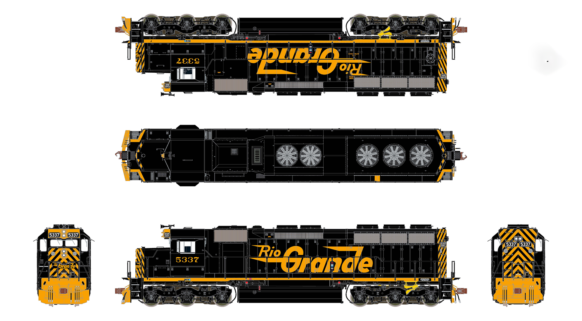 ScaleTrains Rivet 39722 HO Scale EMD SD45 Phase IIb1 Rio Grande Billbo — White Rose Hobbies