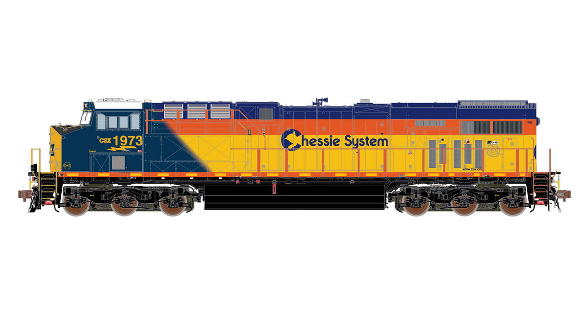 ScaleTrains Rivet 39906 HO Scale GE ES44AH GEVo Chessie Heritage CSX 1 ...