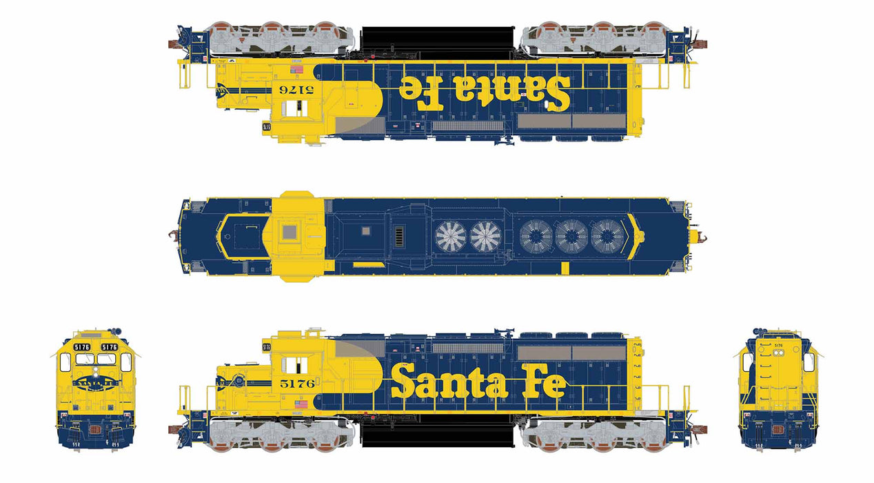 ScaleTrains Rivet 40742 HO Scale EMD SD40-2 Santa Fe ATSF 5176 - DC — White Rose Hobbies