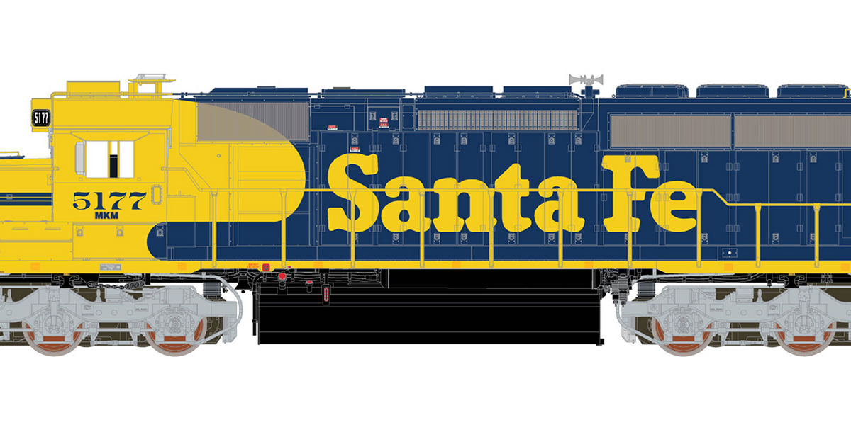 ScaleTrains Rivet 40746 HO Scale EMD SD40-2 Santa Fe ATSF 5177 - DC (w ...