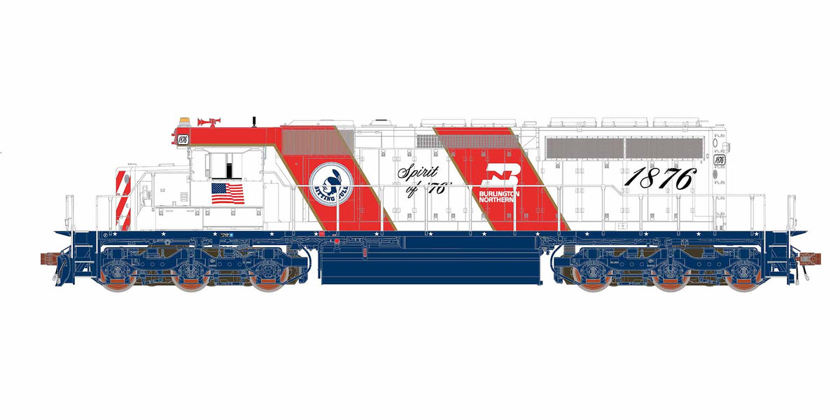 ScaleTrains Rivet 40756 HO Scale EMD SD40-2 Burlington Northern BN 187 ...