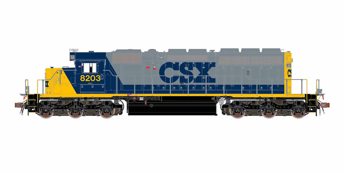 ScaleTrains Rivet 40776 HO Scale EMD SD40-2 CSX 8203 - DC (YN2 with Di — White Rose Hobbies
