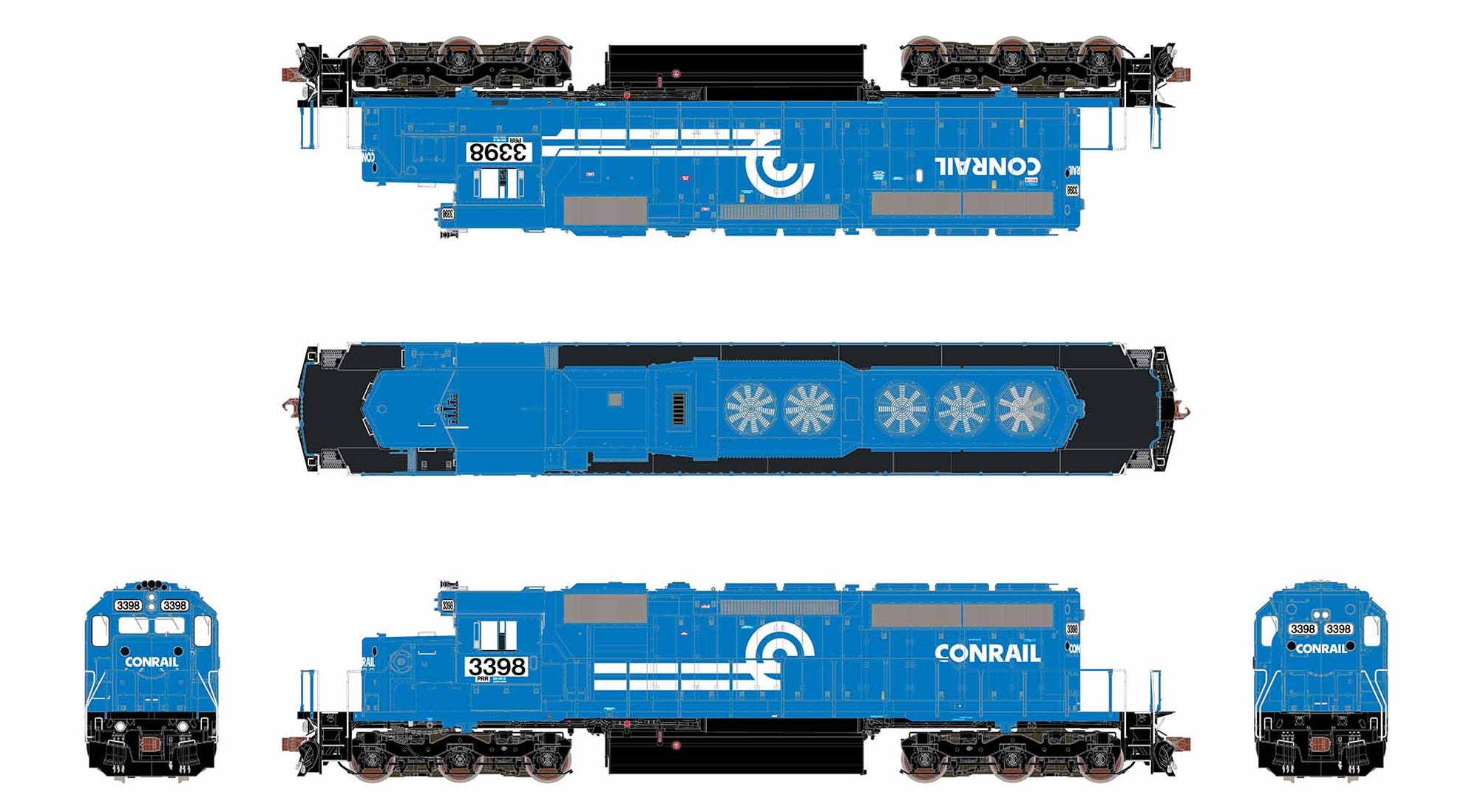 ScaleTrains Rivet 40792 HO Scale EMD SD40-2 Norfolk Southern NS 3398 - — White Rose Hobbies