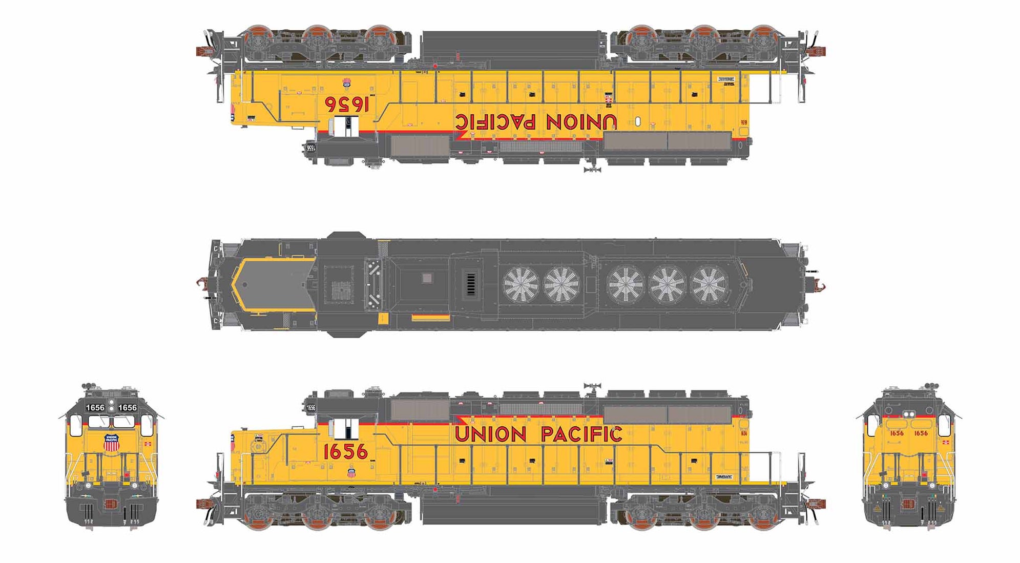 ScaleTrains Rivet 40804 HO Scale EMD SD40-2 Union Pacific UP 1656 - DC — White Rose Hobbies