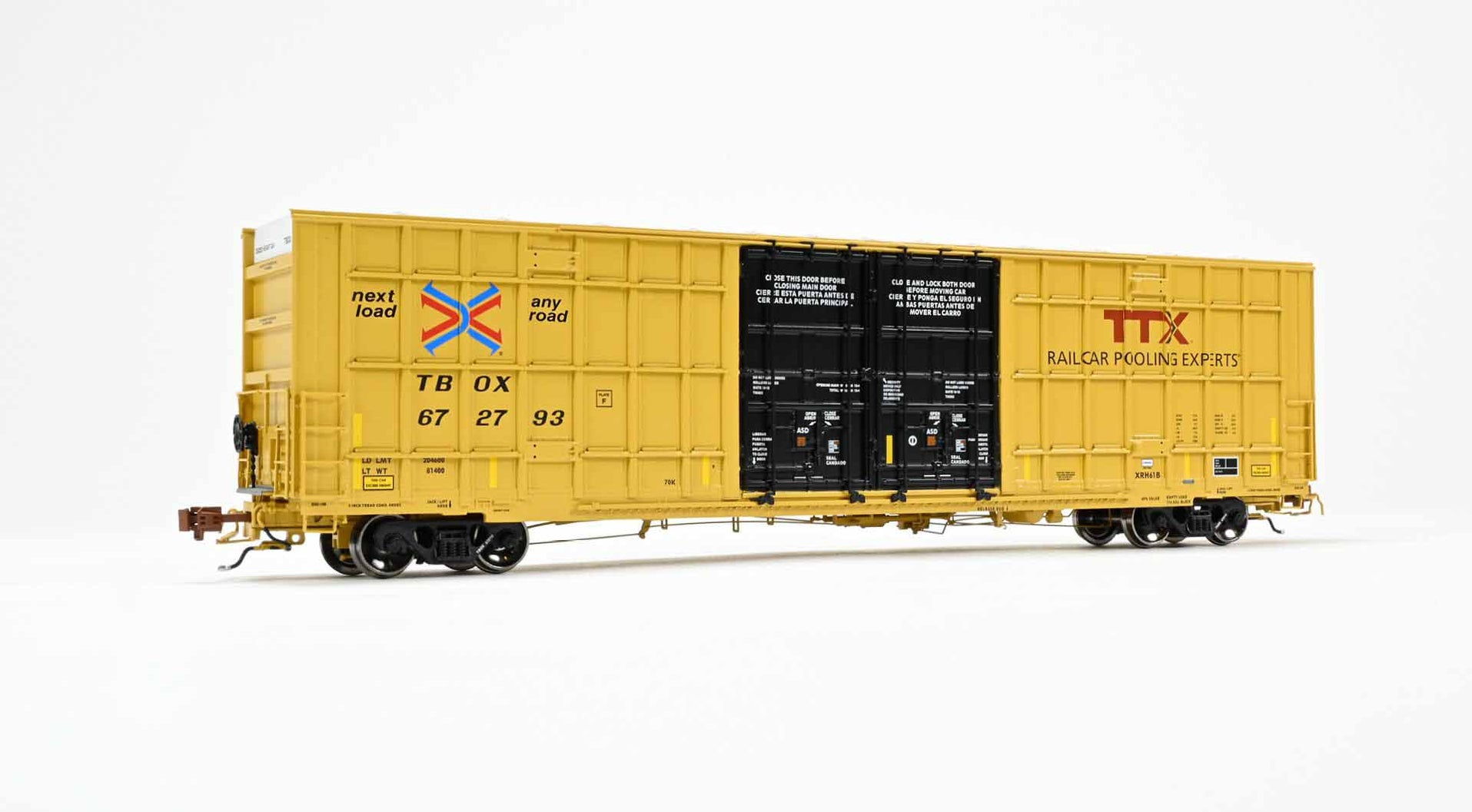 ScaleTrains Rivet 41010 HO Scale Trinity 60' 7500 12' Plug-Door High-C ...