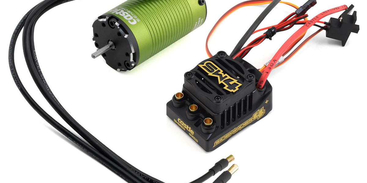 Sidewinder 4 Sensorless ESC SCT Edition w/1412-3200 5mm Shaft Sensor R ...