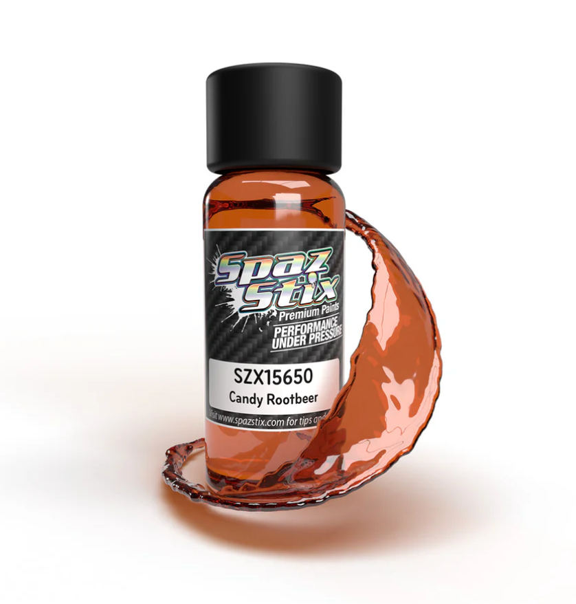 Spaz Stix 15650 Candy Rootbeer Airbrush Ready Paint, 2oz Bottle — White ...