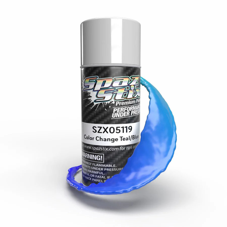 Spaz Stix 5119 Teal/Blue Color Change Aerosol 3.5oz Can — White Rose ...