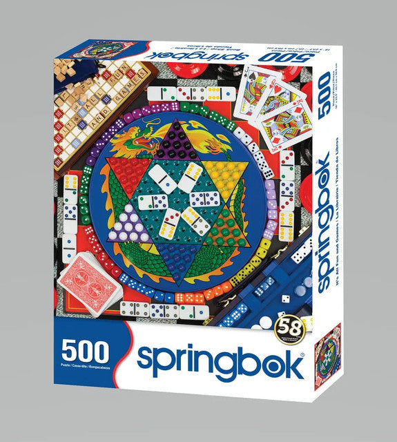 Springbok 33-02540 It's All Fun And Games 500 Piece Puzzle — White Rose ...