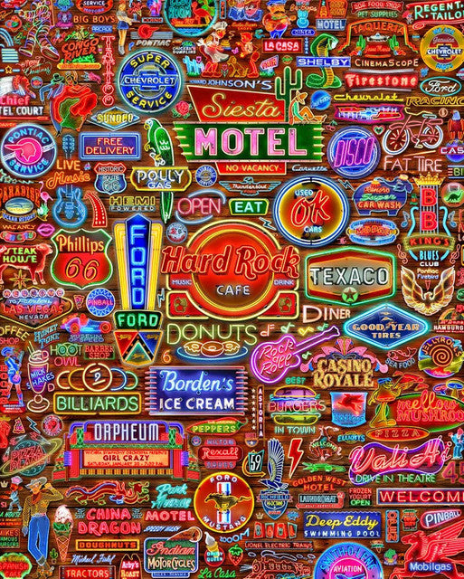 Springbok 33-15517 Nifty Neon 1500 Piece Puzzle — White Rose Hobbies