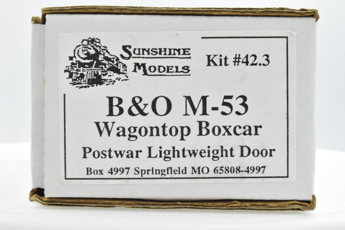 Sunshine Models 42.3 HO Scale B&O M-53 Wagontop Boxcar Resin Kit - NOS ...
