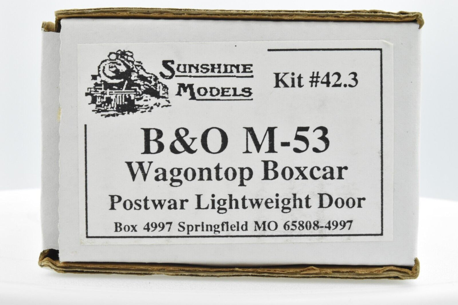 Sunshine Models 42.3 HO Scale B&O M-53 Wagontop Boxcar Resin Kit - NOS ...