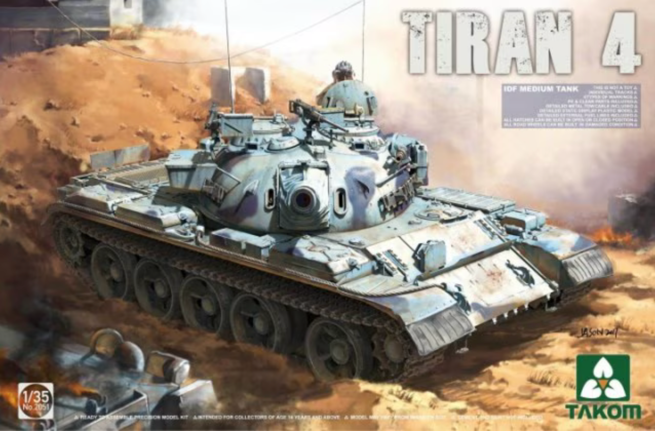 Takom 2051 1/35 IDF Medium Tank Tiran 4 Model Kit — White Rose Hobbies