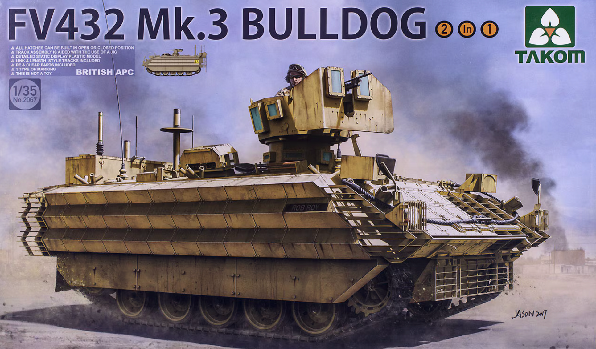 Takom 2067 1/35 British Apc Fv432 Mk.3 Bulldog Model Kit — White Rose ...