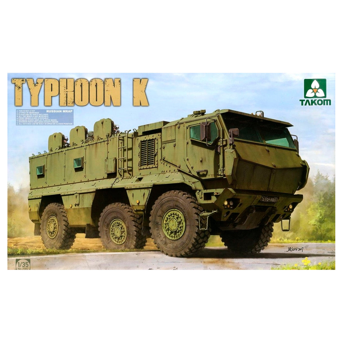 Takom 2082 1/35 Russian MRAP KAMAZ-63968 Typhoon K Model Kit — White ...