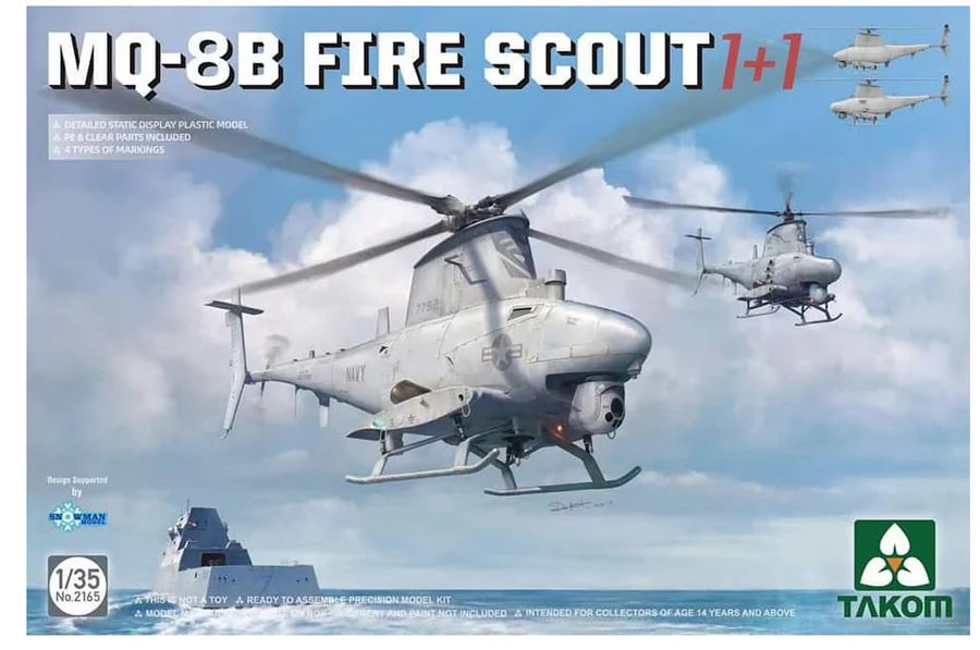 Takom 2165 1/35 MQ-8B Fire Scout 1+1 Model Kit — White Rose Hobbies