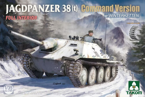Takom 2181 1/35 Jagdpanzer 38t Command with Interior Model Tank Kit ...